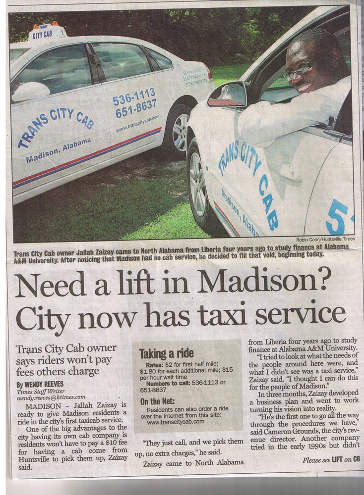 TRANS CITY TAXI - Updated October 2025 - 1011 Oster Dr NW, Huntsville ...