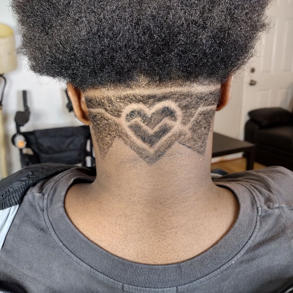 Barber Hair Heart Designs
