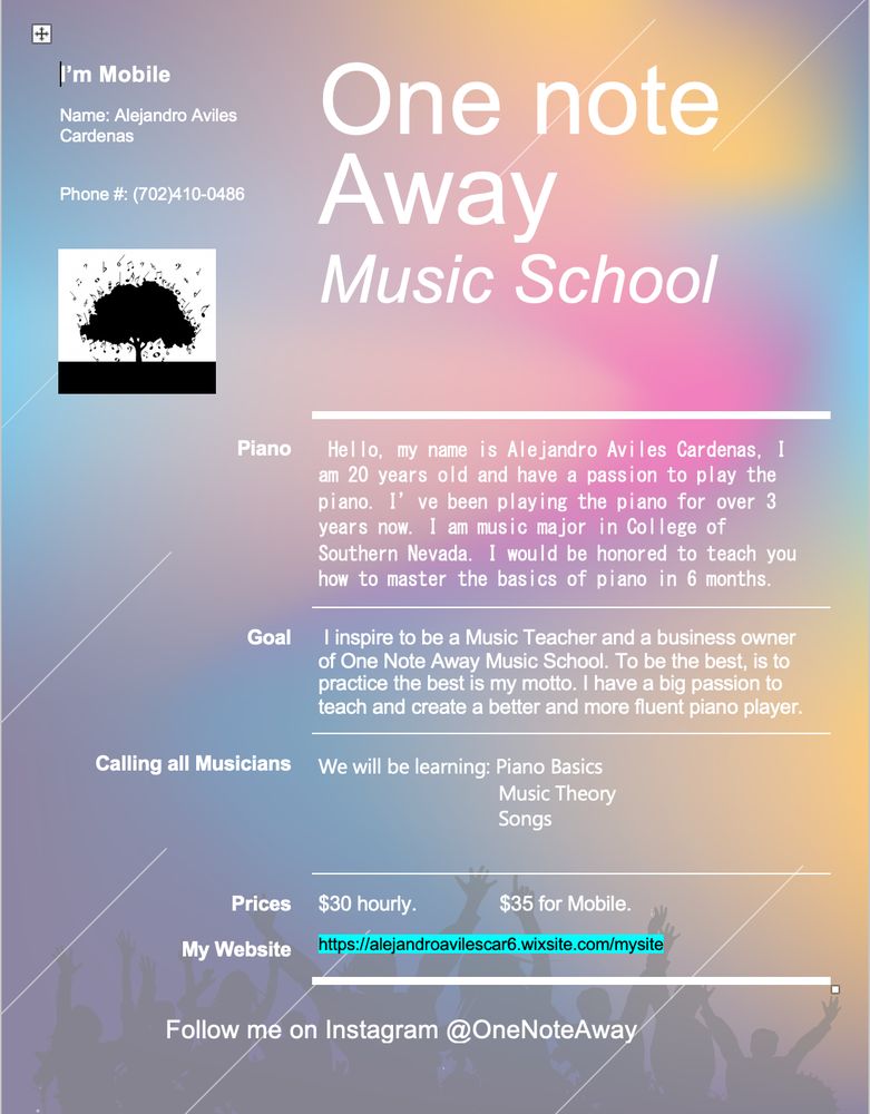ONE NOTE AWAY MUSIC SCHOOL - Updated January 2025 - Request Information ...