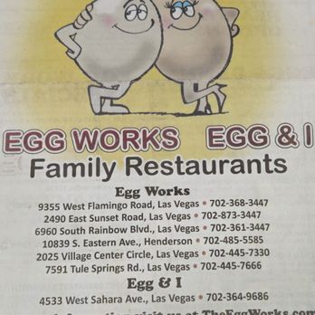 EGG WORKS - Breakfast & Brunch in Las Vegas, Nevada at 2490 E Sunset Rd ...