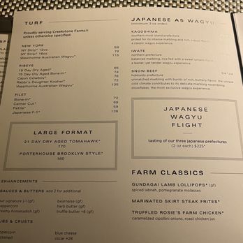 Boa steakhouse menu store