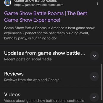 GAME SHOW BATTLE ROOMS - SCOTTSDALE - Updated January 2026 - 249 Photos ...