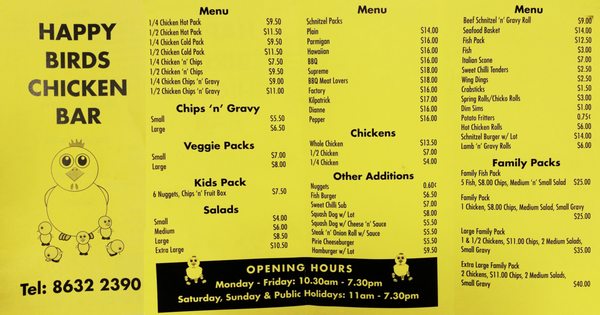 HAPPY BIRDS CHICKEN BAR - Updated July 2025 - 68 Main Rd, Port Pirie ...