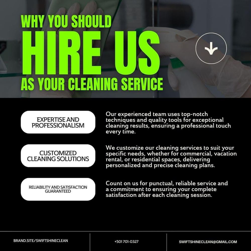 SWIFT SHINE CLEANING - Updated May 2024 - Hot Springs, Arkansas - Office Cleaning - Phone Number ...
