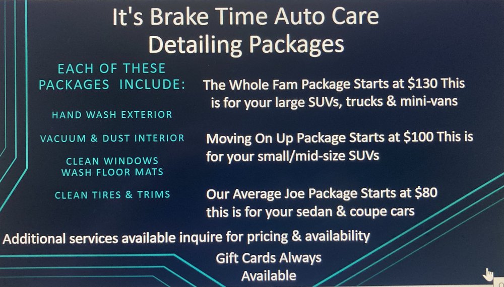 IT’S BRAKE TIME AUTO CARE - Updated July 2025 - 4702 Peyton Pl, Shelby ...
