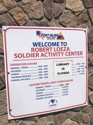 SGT ROBERTO LOEZA SOLDIER ACTIVITY CENTER - Updated November 2024 - 26 ...