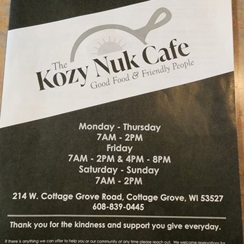 KOZY NUK CAFE - Updated December 2025 - 30 Photos & 30 Reviews - 214 W ...