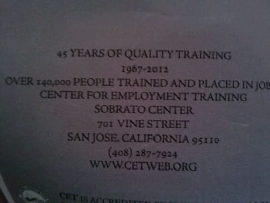 CENTER FOR EMPLOYMENT TRAINING - Updated September 2025 - 23 Photos ...