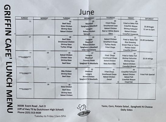 GRIFFIN CAFE - Updated December 2025 - 16 Reviews - 36508 Event Rd ...