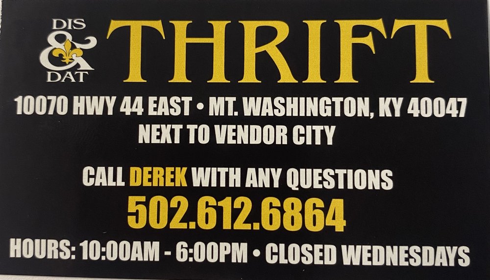 DIS & DAT THRIFT SHOP - Updated October 2025 - 10070 Hwy 44 E, Mount ...