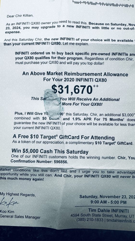 INFINITI TIM DAHLE - Updated January 2026 - 16 Photos & 78 Reviews ...