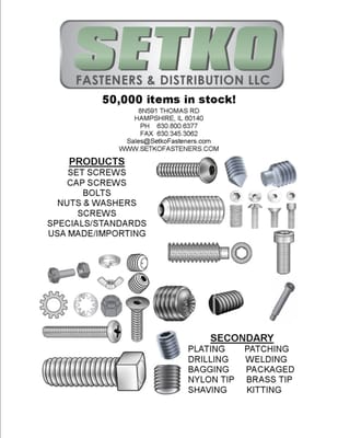 SETKO FASTENERS & DISTRIBUTION - Updated September 2025 - 300 Klick St ...