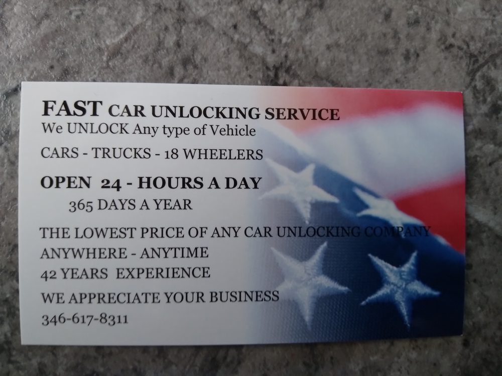 FAST CAR UNLOCKING SERVICE - San Leon, Texas - Keys & Locksmiths ...