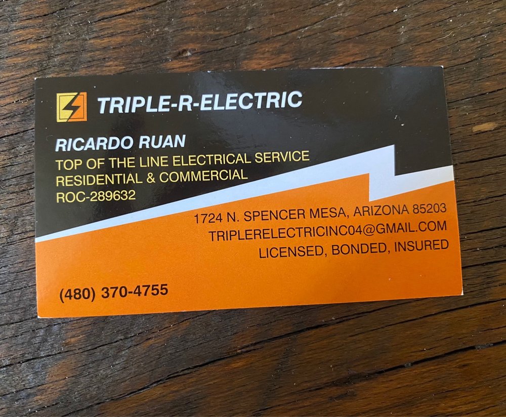 TRIPLE R ELECTRIC - Updated August 2024 - 10 Reviews - Mesa, Arizona ...