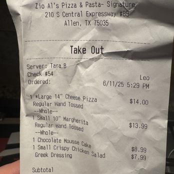 ZIO AL’S PIZZA & PASTA - Updated September 2025 - 16 Photos & 20 ...