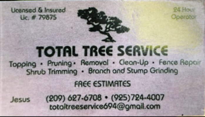 TOTAL TREE SERVICE - Tracy, California - Tree Services - Phone Number ...