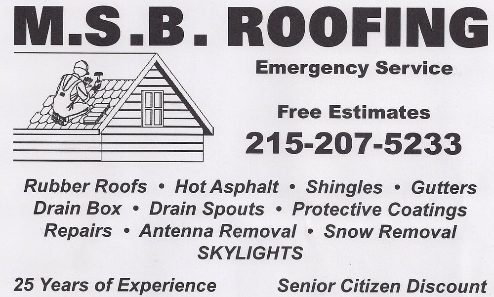 MSB ROOFING - 2907 Belgrade St, Philadelphia, PA - Yelp