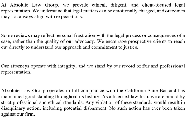 ABSOLUTE LAW GROUP - Updated December 2025 - 10 Reviews - 17821 17th St ...