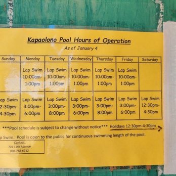 KAPAOLONO POOL - Updated October 2025 - 12 Photos - 701 11th Ave ...