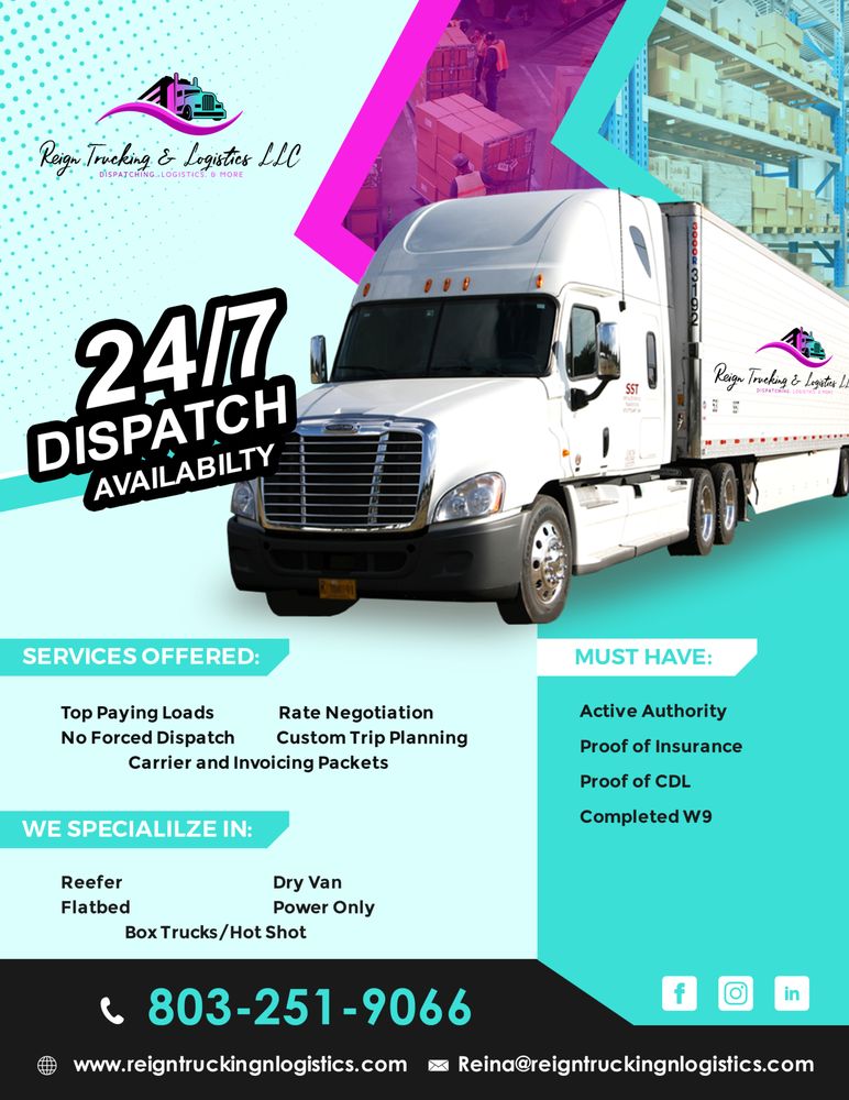 REIGN TRUCKING & LOGISTICS - Updated June 2024 - Vance, South Carolina ...