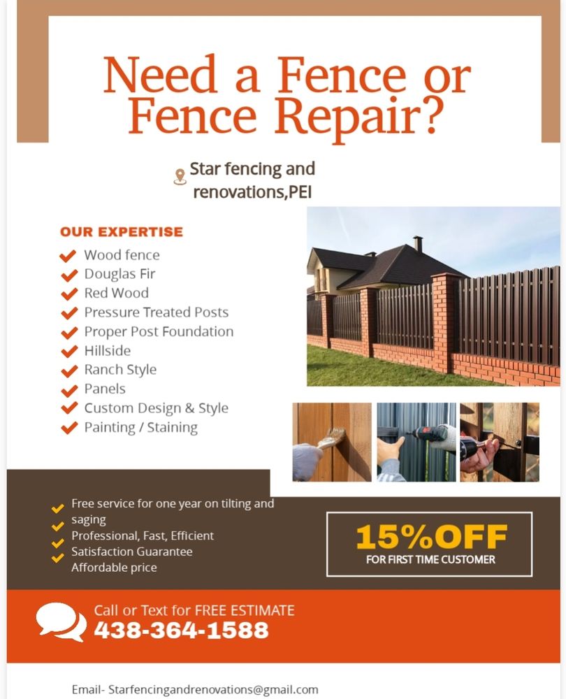 STAR FENCING AND RENOVATIONS - Updated August 2024 - Charlottetown ...