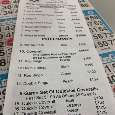 REDMEN BINGO - Updated January 2026 - 1759 Adams Ave, Huntington, West ...