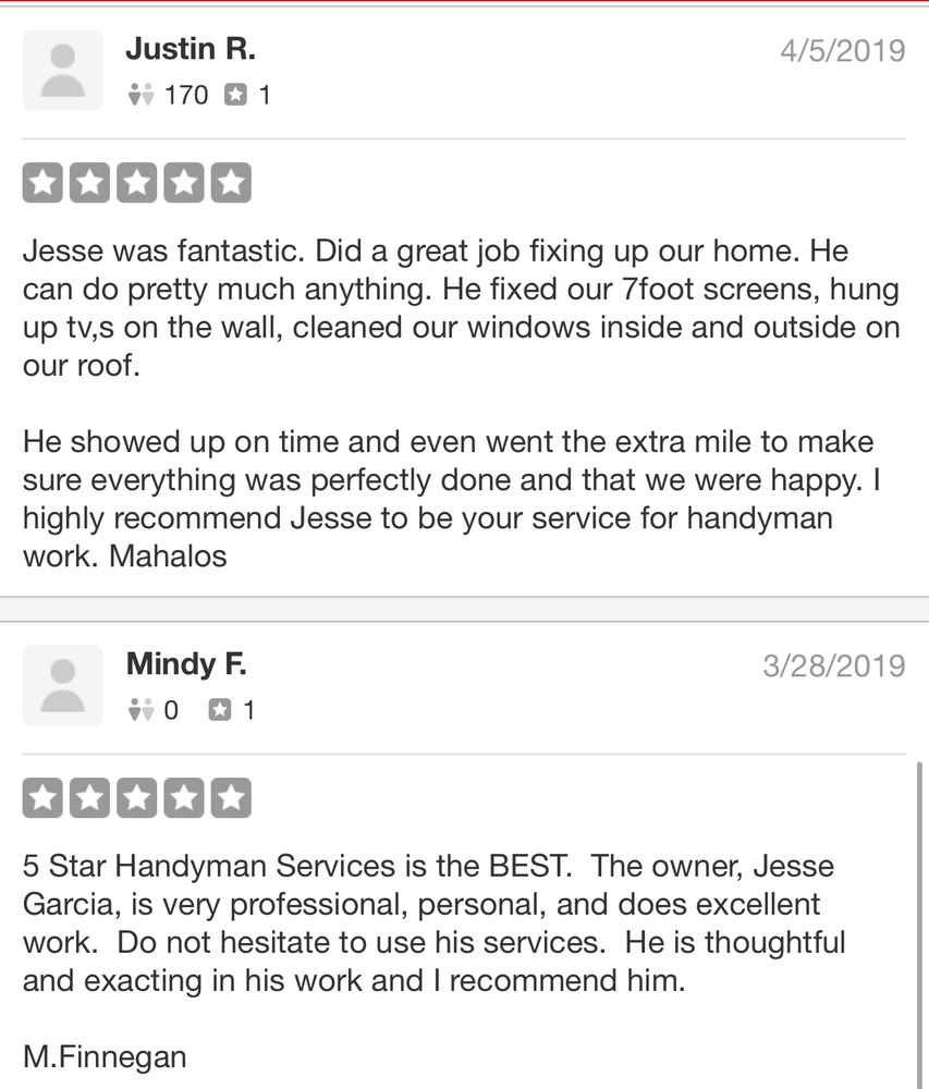 5 STAR HANDYMAN SERVICES & WINDOW CLEANING - Updated May 2024 - Kona ...