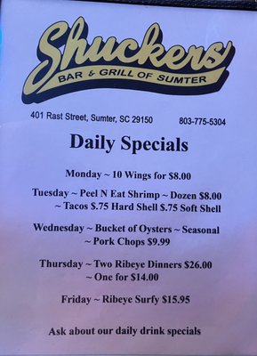 SHUCKERS - Updated December 2025 - 401 Rast St, Sumter, South Carolina ...