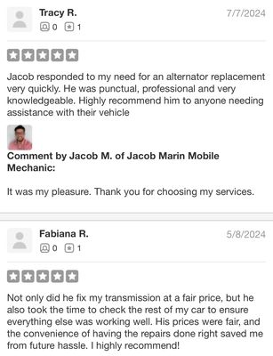 JACOB MARIN MOBILE MECHANIC - Updated May 2026 - 14 Photos & 14 Reviews ...