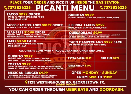 PICANTI MEXICAN STREET FOOD - Updated October 2025 - 2601 W Braker Ln ...