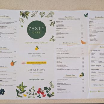 ZESTY CAFE - Updated August 2025 - 1840 Century Park E, Los Angeles ...