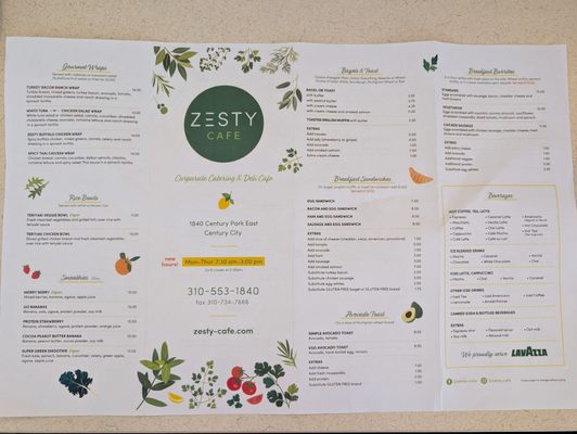 ZESTY CAFE - Updated December 2025 - 1840 Century Park E, Los Angeles ...