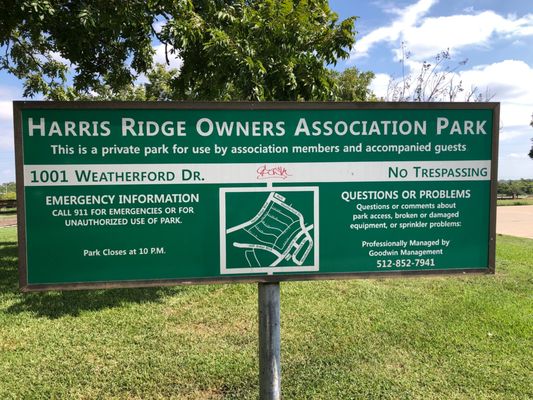 HARRIS RIDGE OWNERS ASSOCIATION PARK - 1001 Weatherford Dr, Austin, TX ...