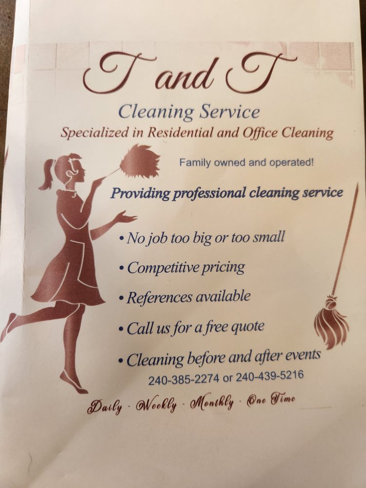 T&T CLEANING SERVICE - Boonsboro, Maryland - Home Cleaning - Phone ...