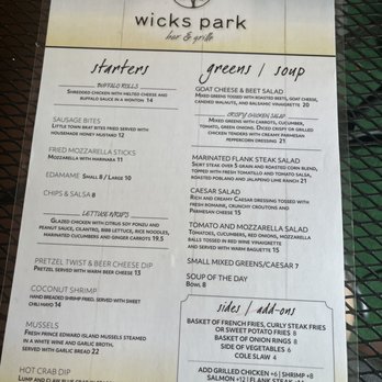 WICKS PARK BAR & GRILL - Updated June 2025 - 164 Photos & 189 Reviews ...