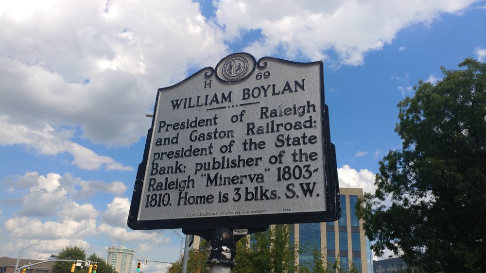 WILLIAM BOYLAN HISTORICAL MARKER - Hillsborough St, Raleigh, NC - Yelp