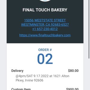 FINAL TOUCH BAKERY - 427 Photos & 206 Reviews - 15056 Weststate St ...