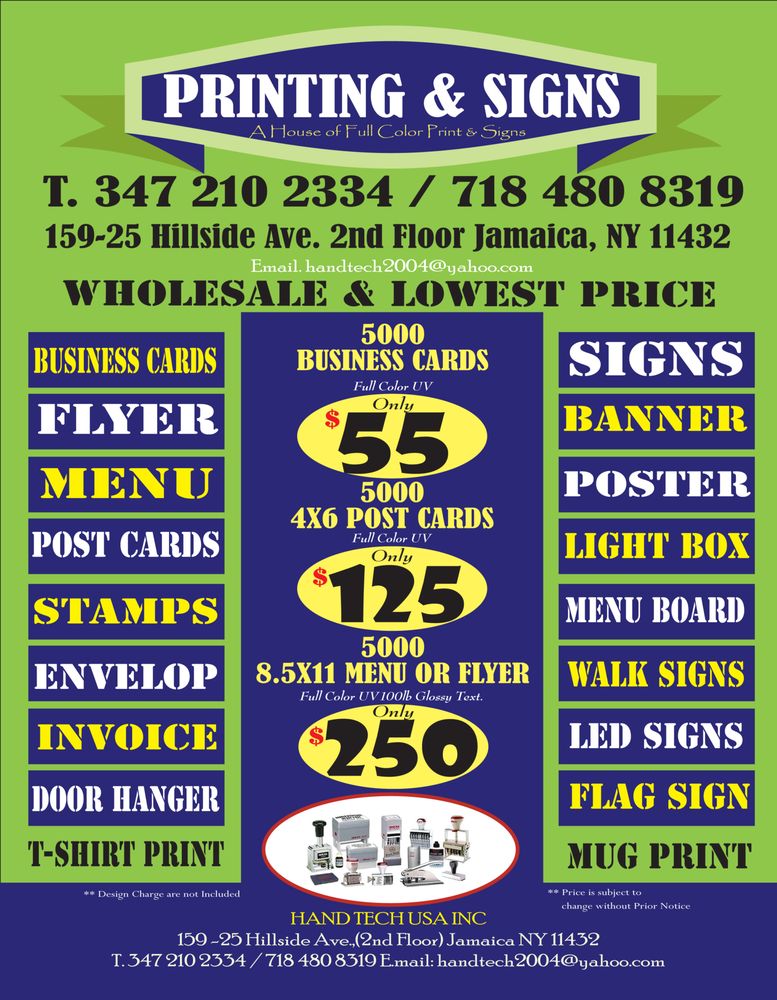 PRINTING SIGNS & RUBBER STAMPS - Updated June 2024 - 159-25 Hillside ...