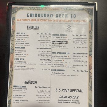 EMBOLDEN BEER COMPANY & NEW MOTION BEVERAGES - Updated December 2025 ...