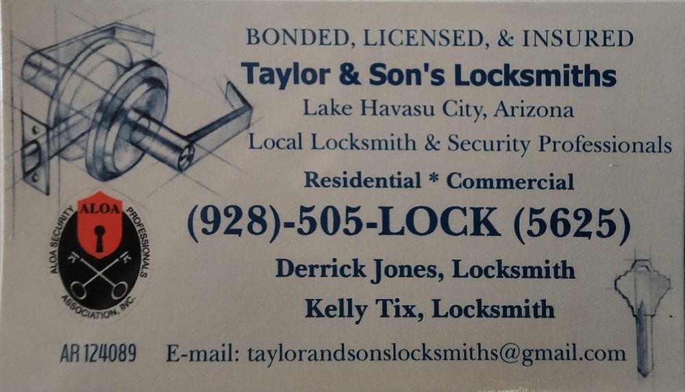 TAYLOR AND SON’S LOCKSMITHS - Updated October 2025 - 2735 Cisco Dr N, Lake Havasu City, Arizona ...