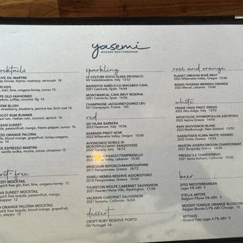 YASEMI, A MODERN MEDITERRANEAN RESTAURANT - Updated December 2025 - 201 ...