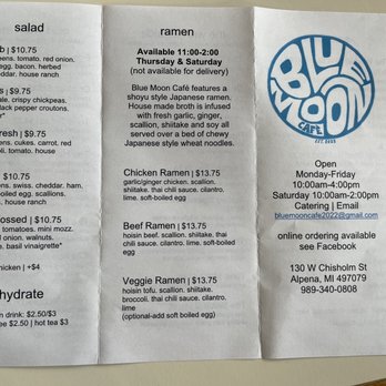 BLUE MOON CAFE - Updated October 2025 - 26 Photos & 14 Reviews - 130 W ...