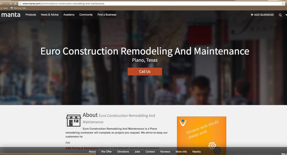 EURO CONSTRUCTION REMODELNG AND MAINTENANCE - Updated September 2024 ...