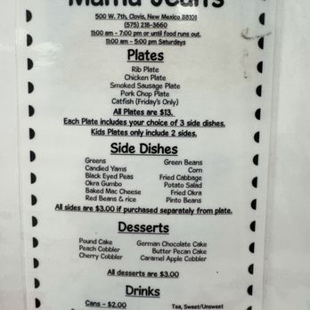 MAMA JEANS SOUL FOOD - Updated October 2025 - 21 Photos - 500 W 7th St, Clovis, New Mexico ...