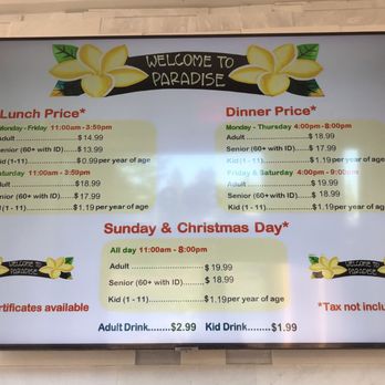 PARADISE BUFFET - Updated September 2024 - 474 Photos & 321 Reviews ...