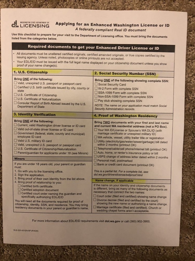 WASHINGTON STATE DEPARTMENT OF LICENSING - Updated September 2025 - 22 ...