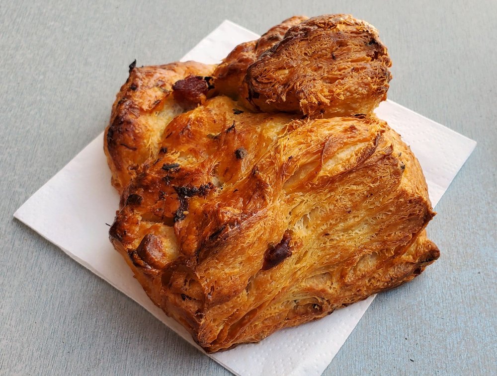 Ham and Cheddar Biscuit - so flaky! - Yelp