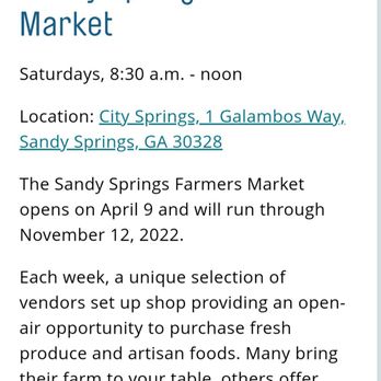 SANDY SPRINGS FARMERS MARKET - Updated January 2026 - 46 Photos - 1 ...