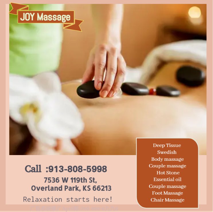 JOY MASSAGE - Updated January 2025 - 7536 W 119th St, Overland Park, Kansas - Massage - Phone ...
