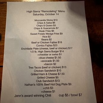 HIGH SIERRA BAR & GRILL - Updated September 2024 - 143 Photos & 249 ...